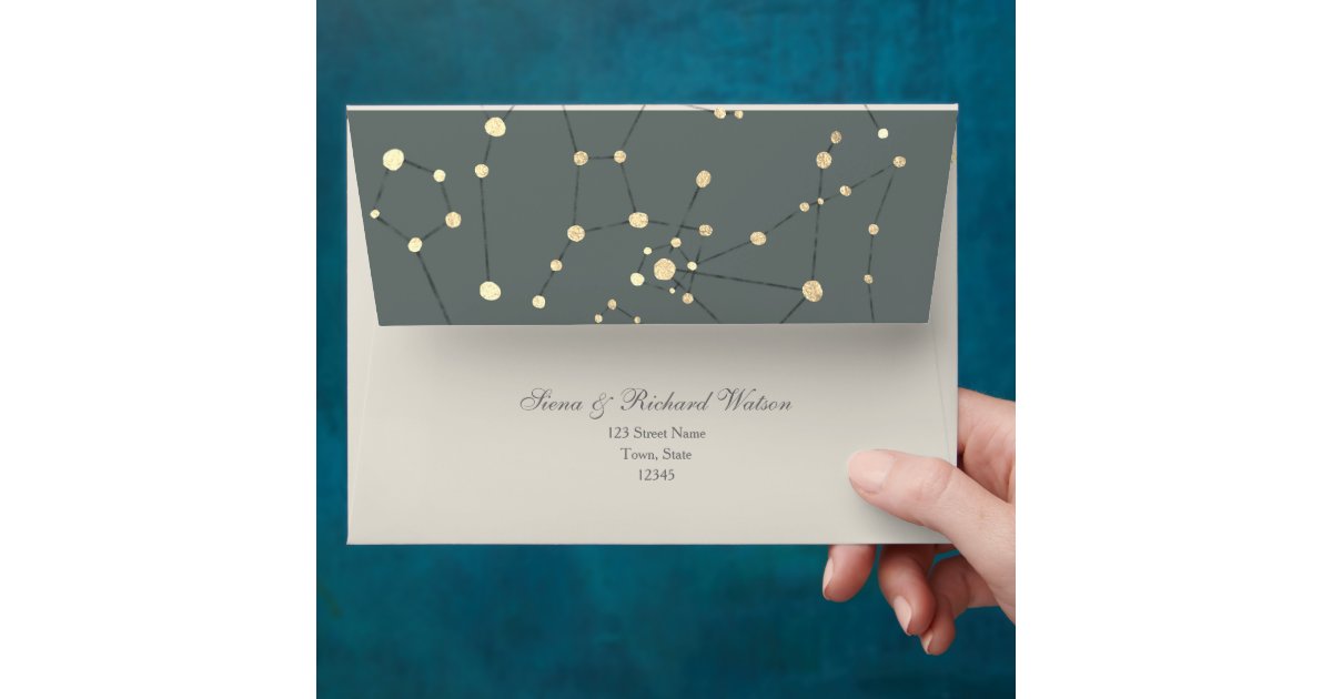 Starry Night Wedding Envelope | Zazzle