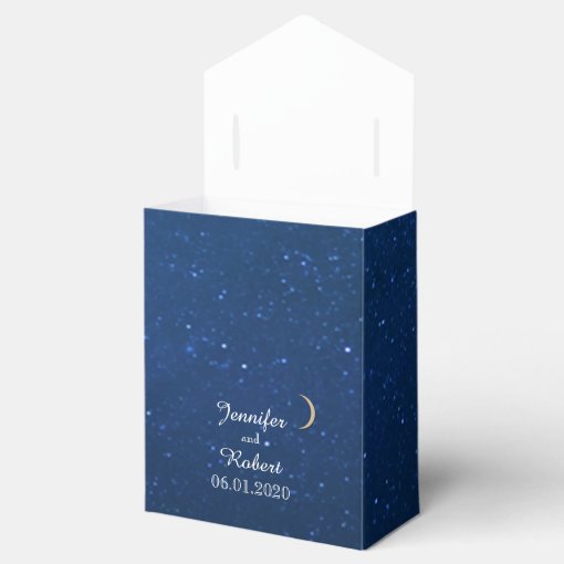 Starry Night Wedding Favor Box | Zazzle
