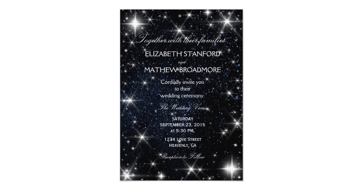 Starry Night Wedding Invitation | Zazzle.com