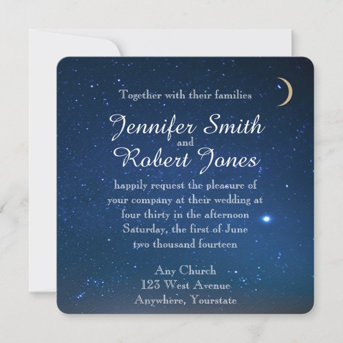 Starry Night Wedding Invitation | Zazzle.com