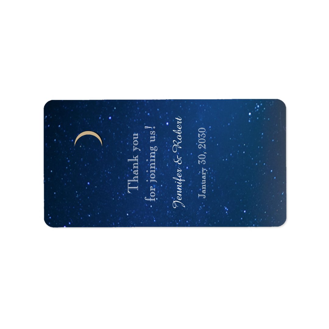 Starry Night Wedding Lip Balm Label | Zazzle