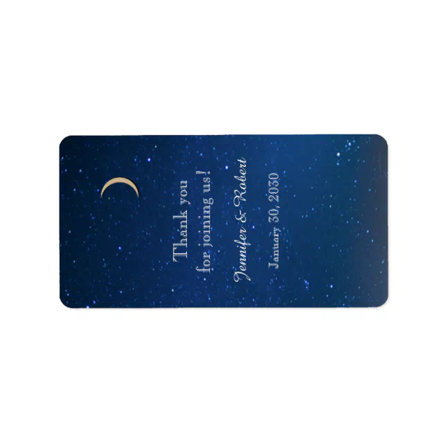 Starry Night Wedding Lip Balm Label | Zazzle