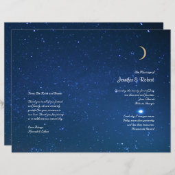 Starry Night Wedding Program | Zazzle