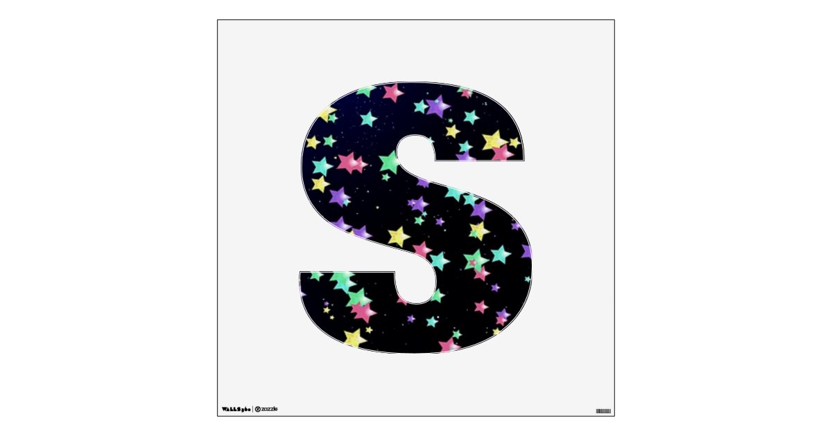 Starry Nights Wall Decal letter S-Medium | Zazzle