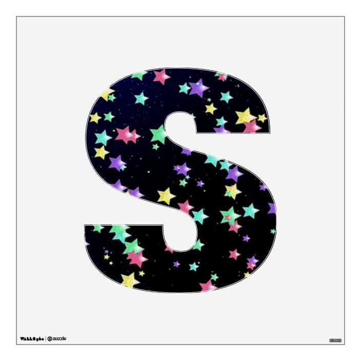 Starry Nights Wall Decal letter S-Medium | Zazzle.com