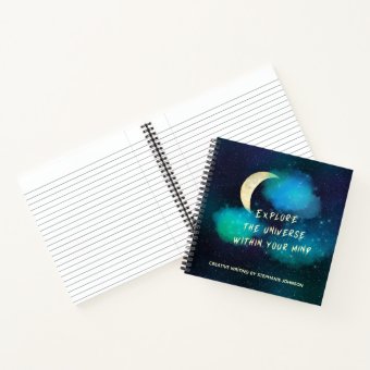 Starry Sky Motivational Saying Creative Writing Notebook | Zazzle