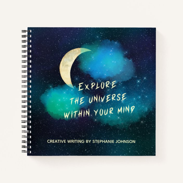 Starry Sky Motivational Saying Creative Writing Notebook | Zazzle.com