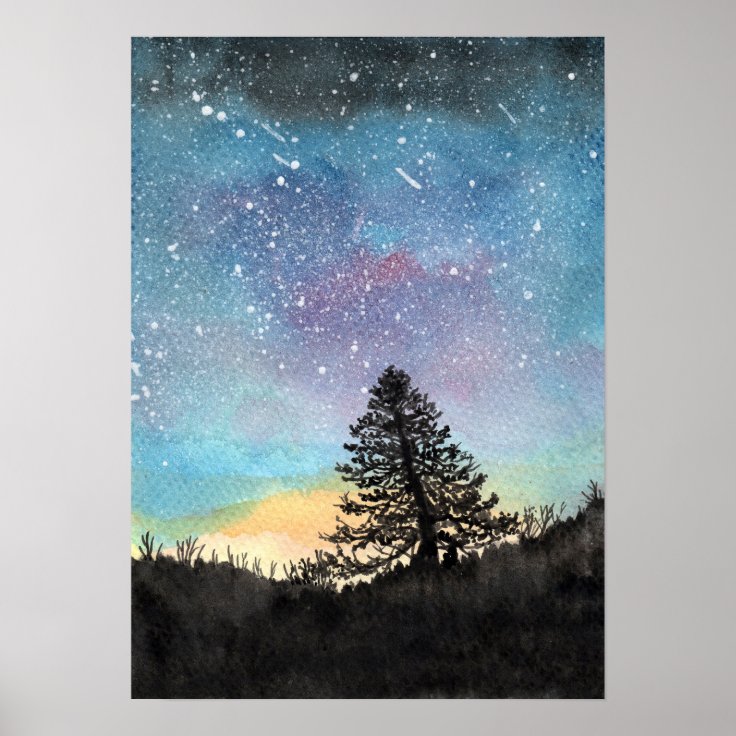 Starry Sky Poster | Zazzle