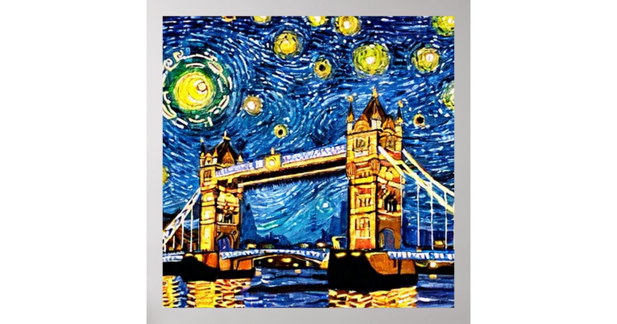 Starry Starry Night London England Poster | Zazzle