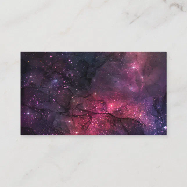 Starry Stars Outer Space Galaxy Planetary Pattern Business Card | Zazzle