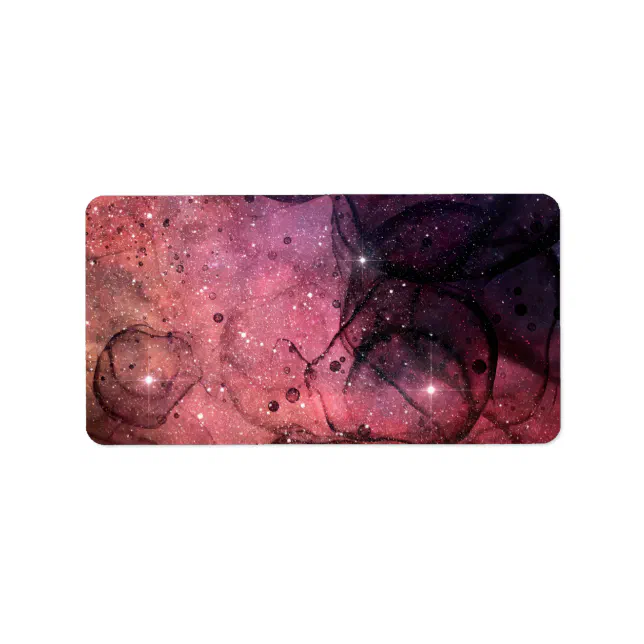 Starry Stars Space Galaxy Pattern Outer Space Label | Zazzle