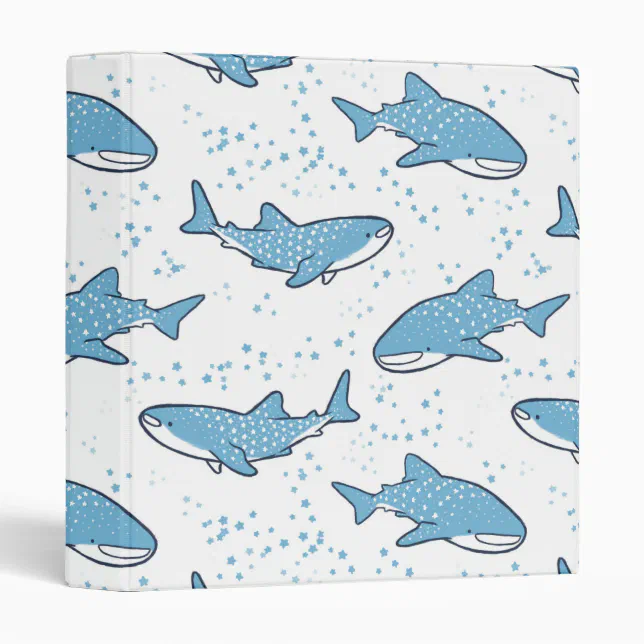 Starry Whale Shark (Light) Binder | Zazzle