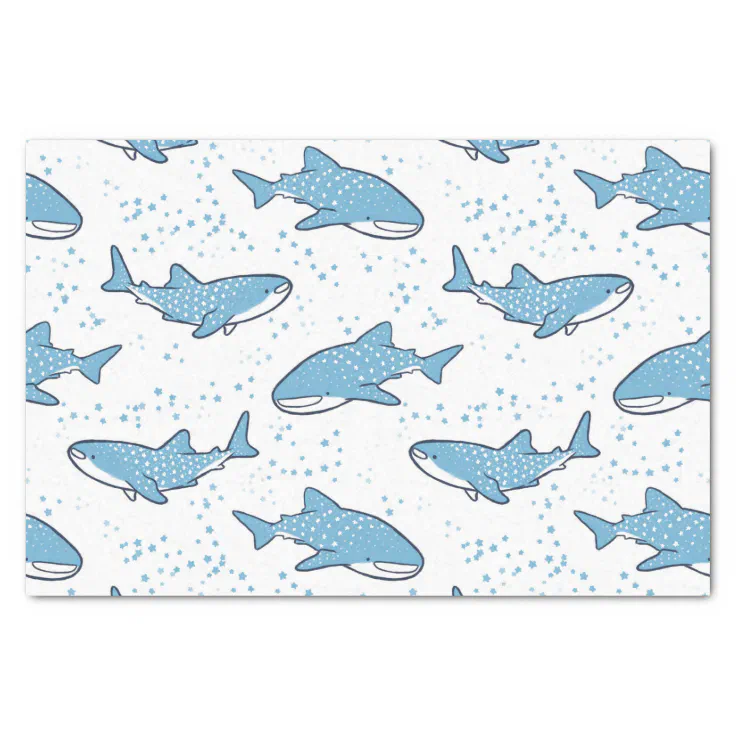 Starry Whale Shark (Light) Tissue Paper | Zazzle