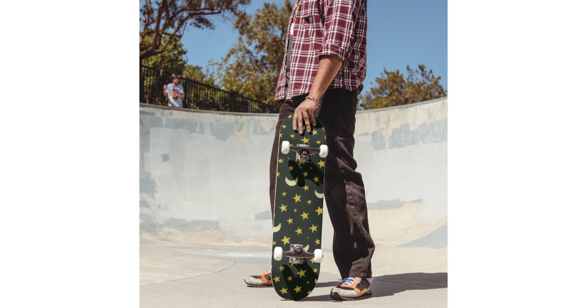 Stars and Moons Skateboard | Zazzle