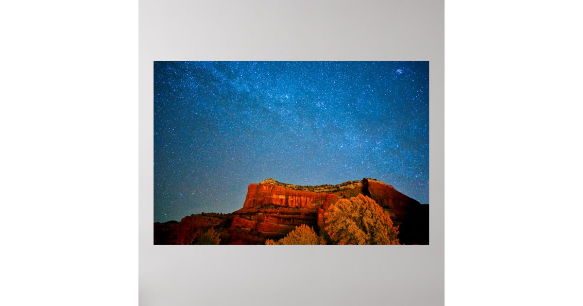 Stars and Red Rock Poster | Zazzle