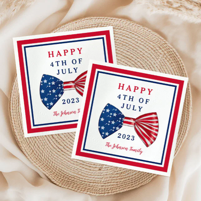 Stars And Stripes 4th Of July Napkins | Zazzle