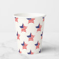 Stars and stripes 4th of July Patriotic Paper Cups | Zazzle