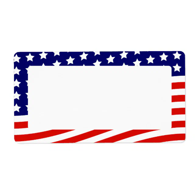 Stars and Stripes American Flag July 4th Label | Zazzle