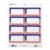 Stars and Stripes American Flag July 4th Label | Zazzle