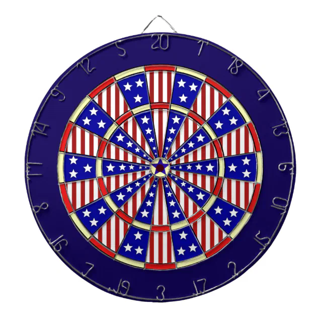 Stars and Stripes American Flag Patriotic Dartboard | Zazzle