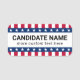 Stars and stripes any political campaign candidate name tag | Zazzle