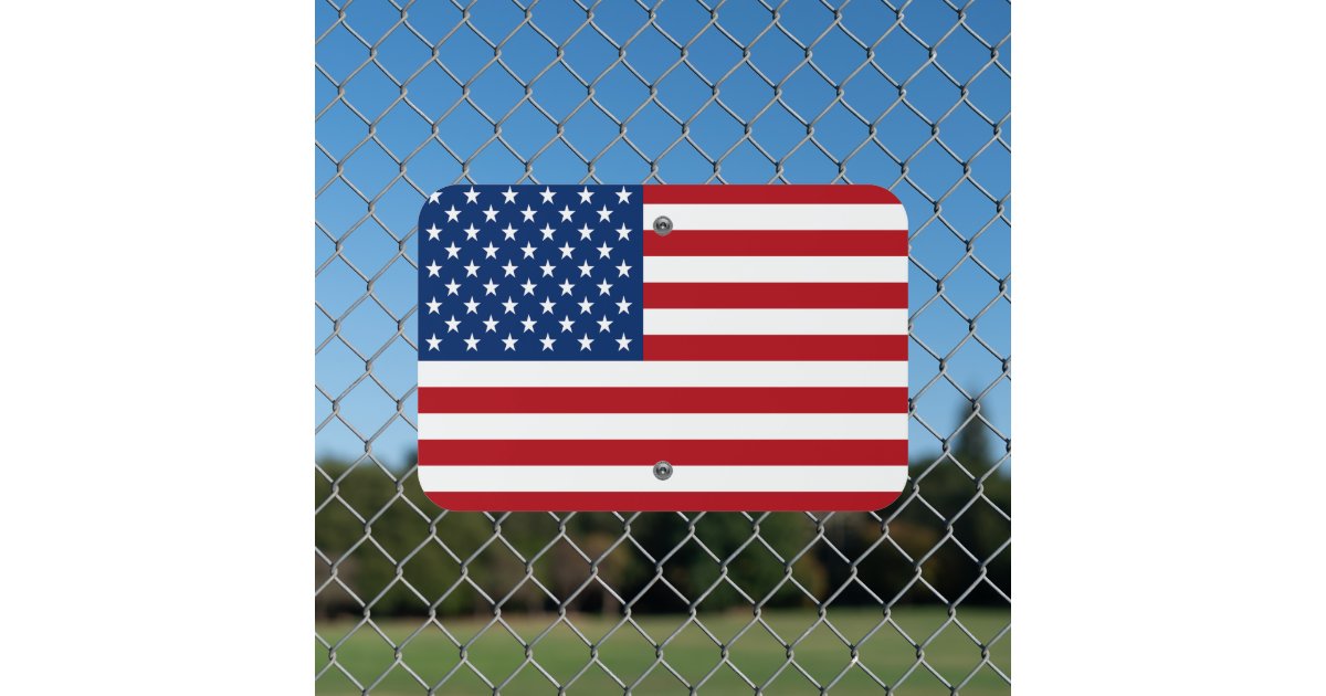 Stars and Stripes Flag of the USA Metal Sign | Zazzle