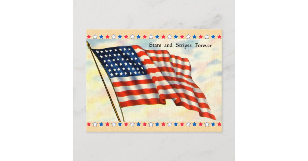 Stars and Stripes Forever Postcard | Zazzle