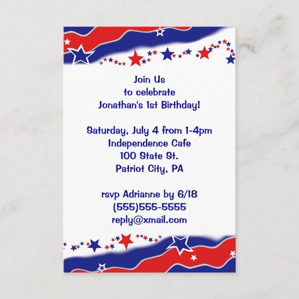 American Flag Invitations | Zazzle