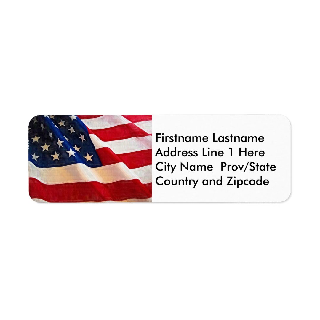Stars and Stripes Old Glory American Flag Label | Zazzle