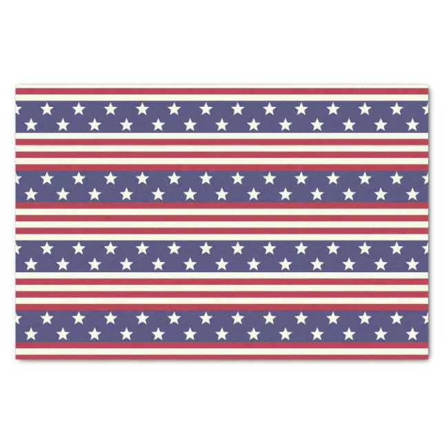Stars and Stripes Patriotic American Flag USA Tissue Paper | Zazzle
