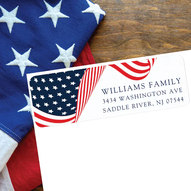 Stars and Stripes Patriotic Return Address Label | Zazzle