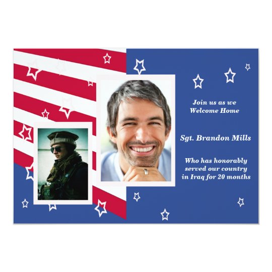 Stars and Stripes Photo Patriotic Party Invitation | Zazzle.com