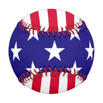 Stars And Stripes US Flag Design Baseball | Zazzle