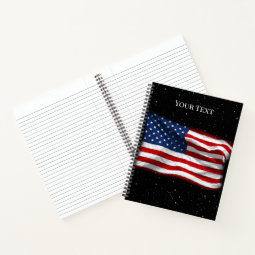 Stars and Stripes USA Patriotic American Flag Notebook | Zazzle
