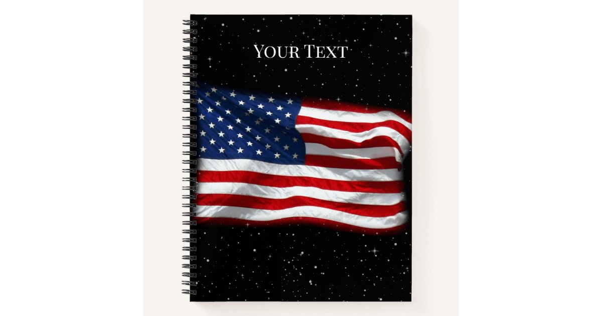 Stars and Stripes USA Patriotic American Flag Notebook | Zazzle