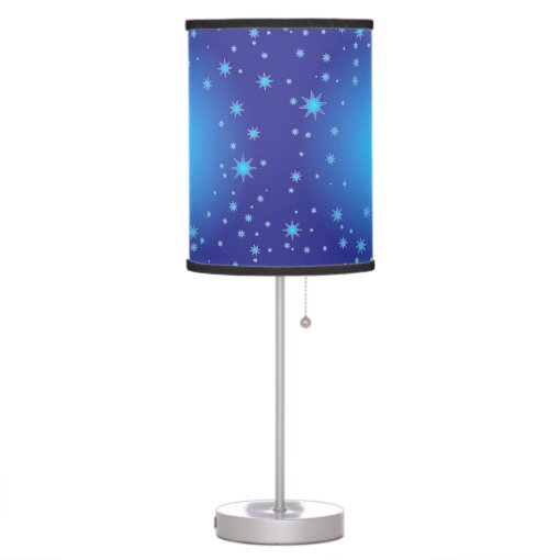 Stars Blue Light Table Lamp | Zazzle