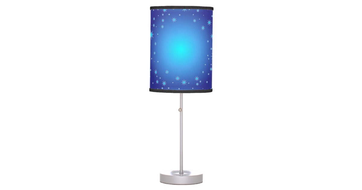 Stars Blue Light Table Lamp | Zazzle