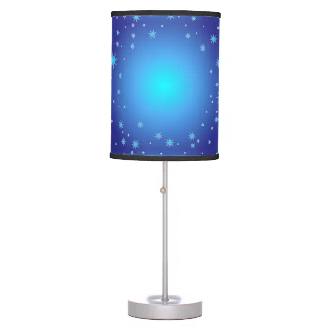 Stars Blue Light Table Lamp | Zazzle