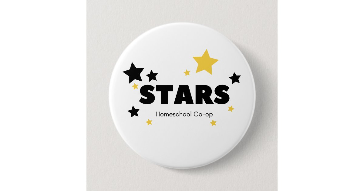 STARS button yellow | Zazzle