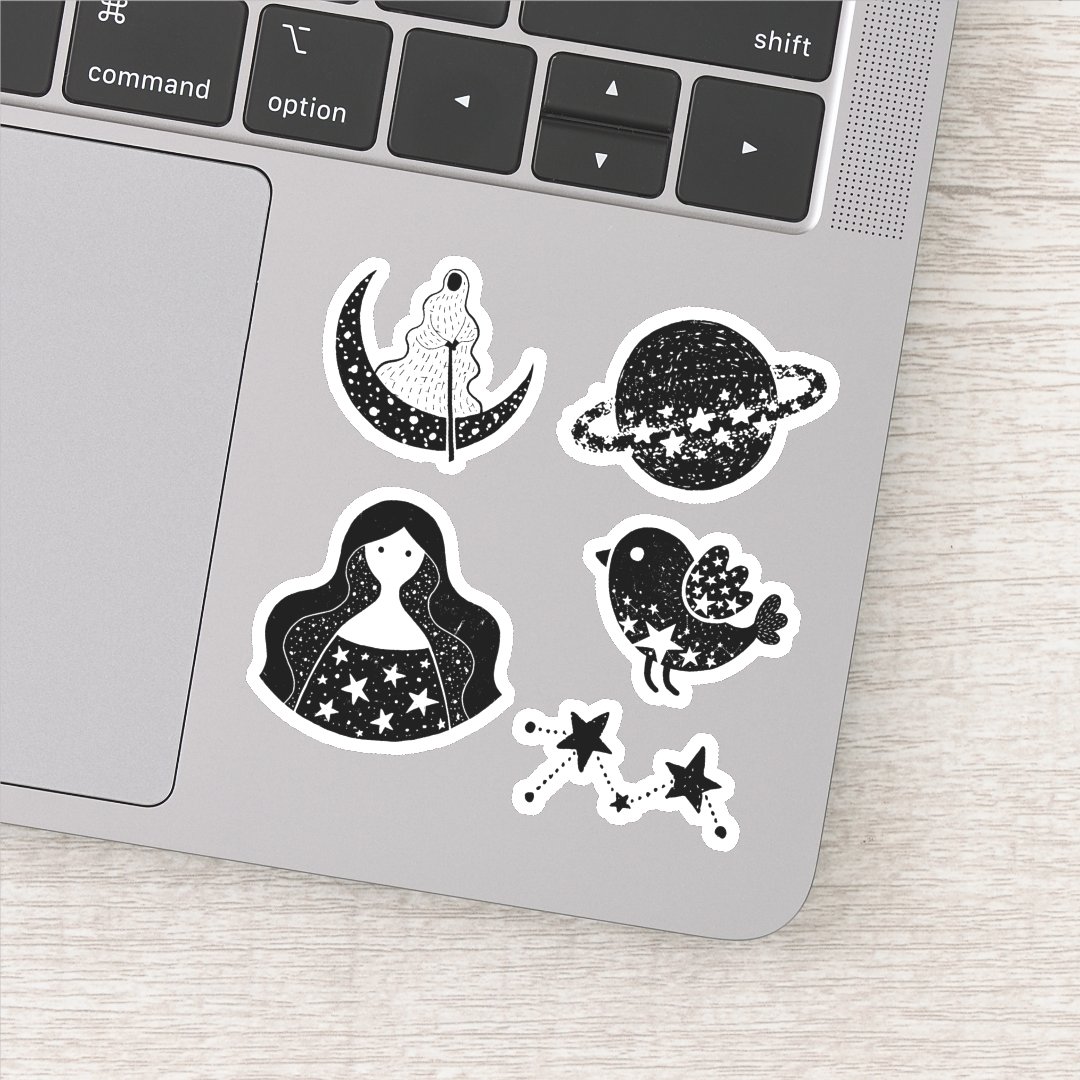 Stars & Constellations Celestial Bodies Collection Sticker | Zazzle