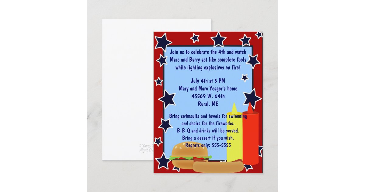 Stars Cookout Invitation | Zazzle