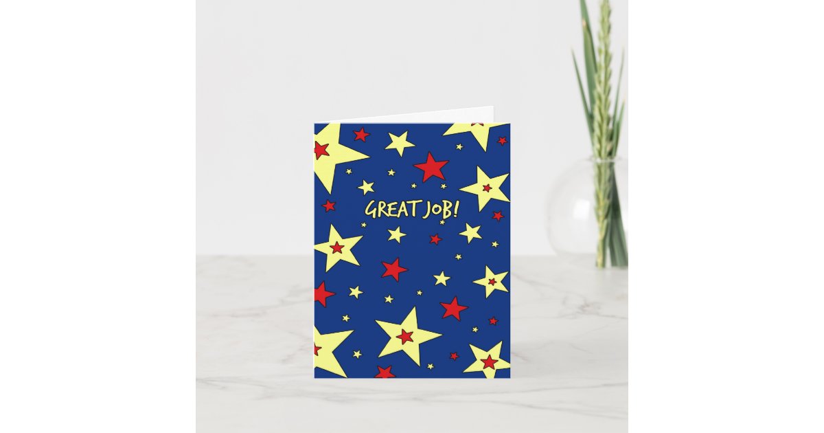 Stars Employee Appreciation Great Job Card | Zazzle.com