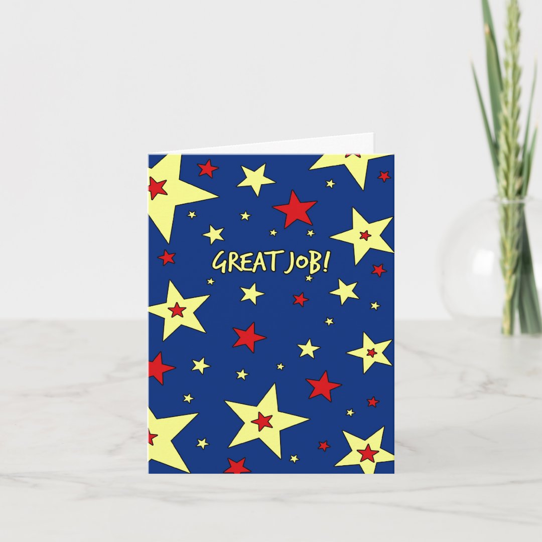 Stars Employee Appreciation Great Job Card | Zazzle