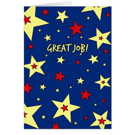 Stars Employee Appreciation Great Job Card | Zazzle.com