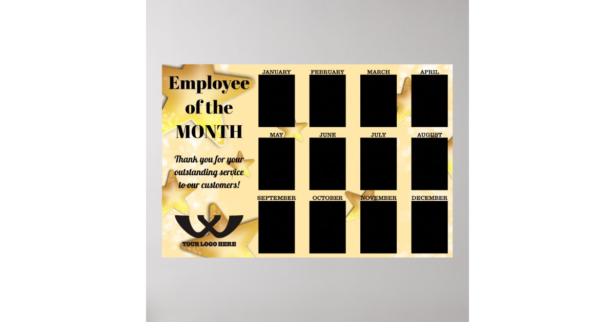 stars employee of the month 4X6 photo display Poster | Zazzle