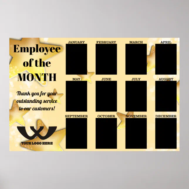 stars employee of the month 4X6 photo display Poster | Zazzle
