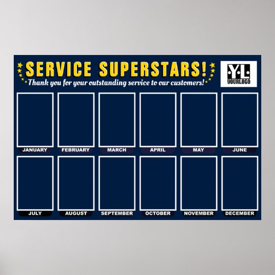 stars employee of the month photo display poster | Zazzle.com