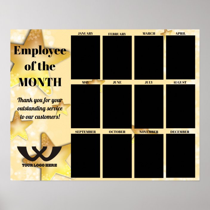 stars employee of the month photo display poster | Zazzle.com