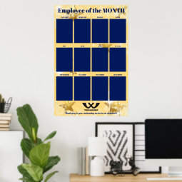 stars employee of the month photo display poster | Zazzle