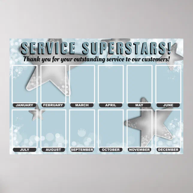stars employee of the month photo display poster | Zazzle